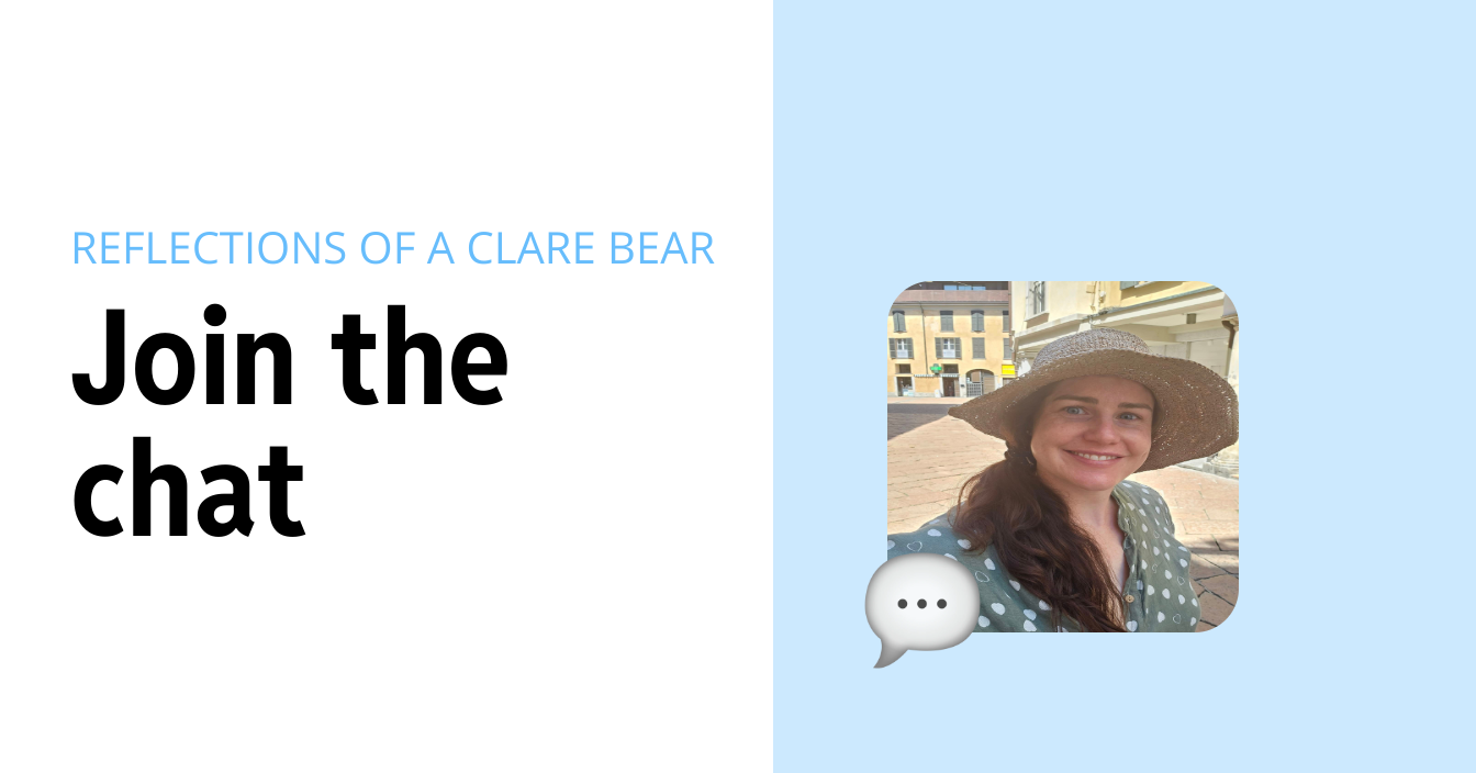 Reflections of a Clare Bear chat