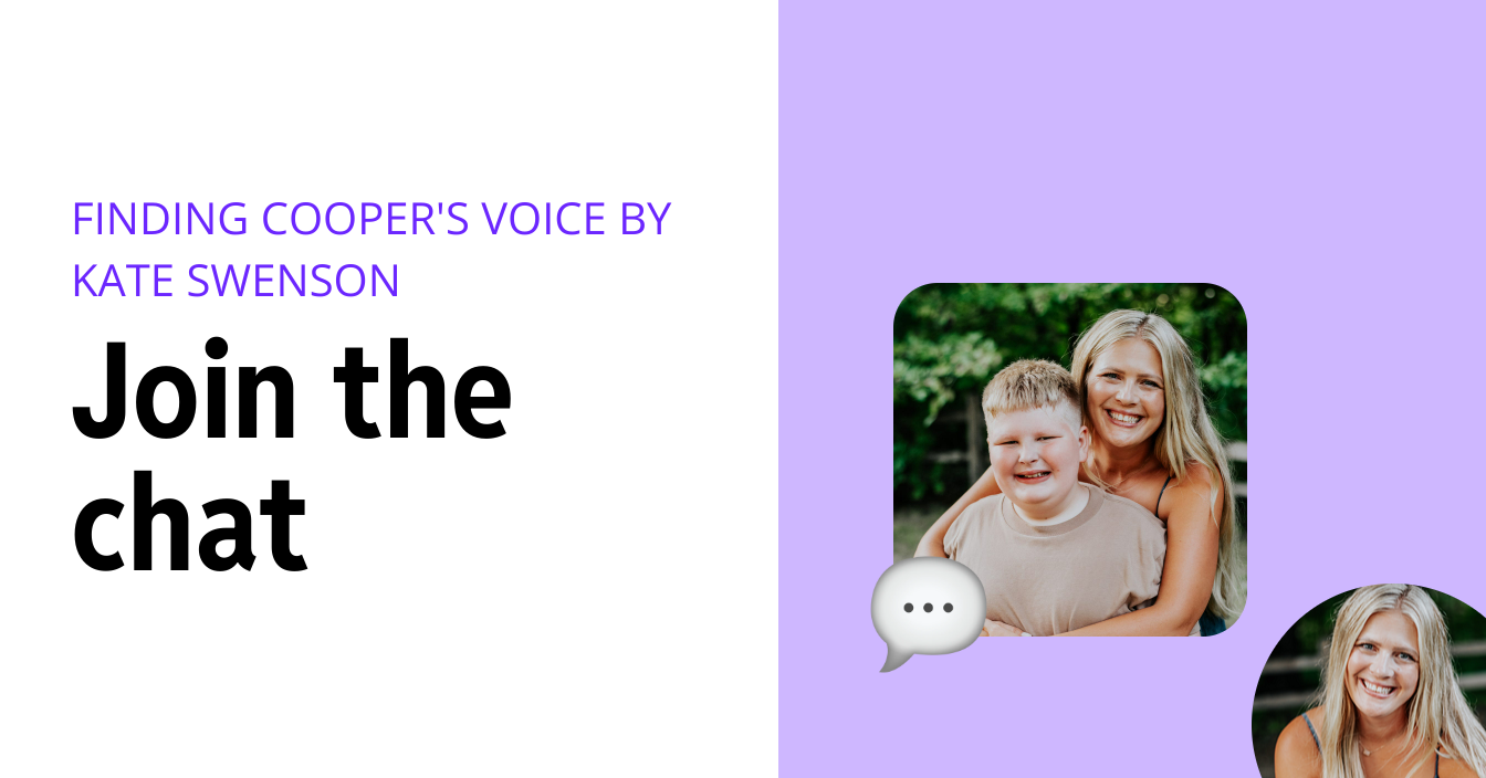 Finding Cooper's Voice by Kate Swenson chat