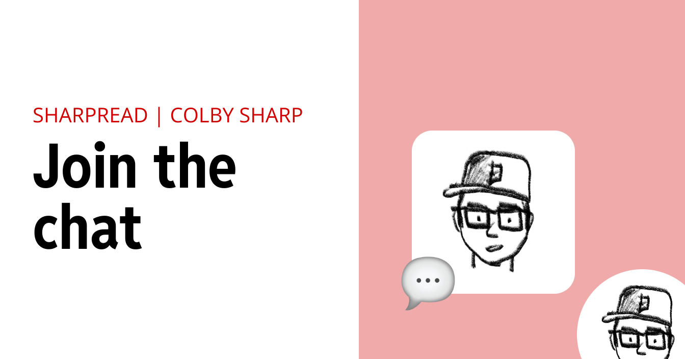 sharpread | Colby Sharp chat