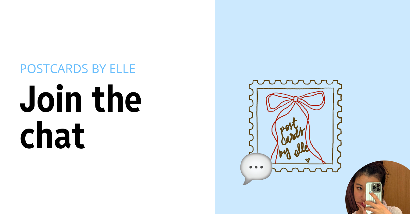 postcards by elle chat