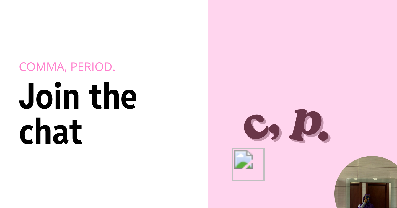 comma, period. chat