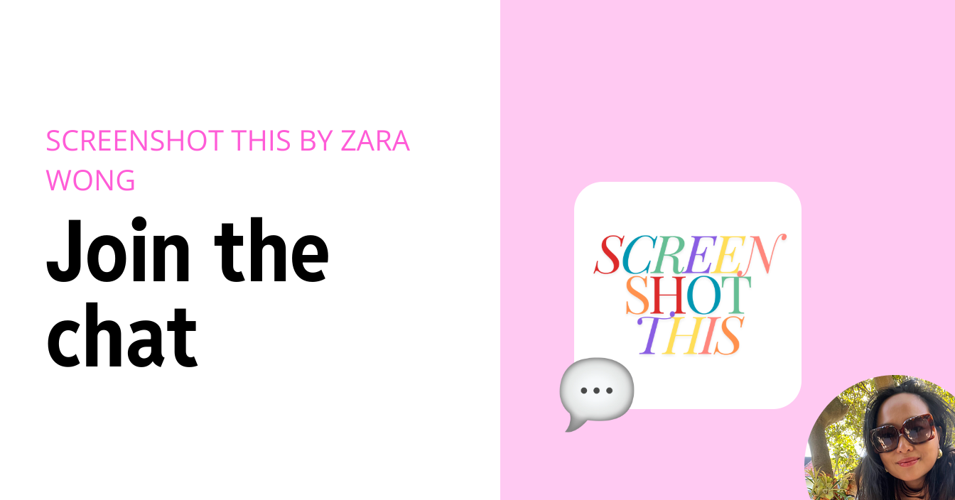 Screenshot This by Zara Wong chat