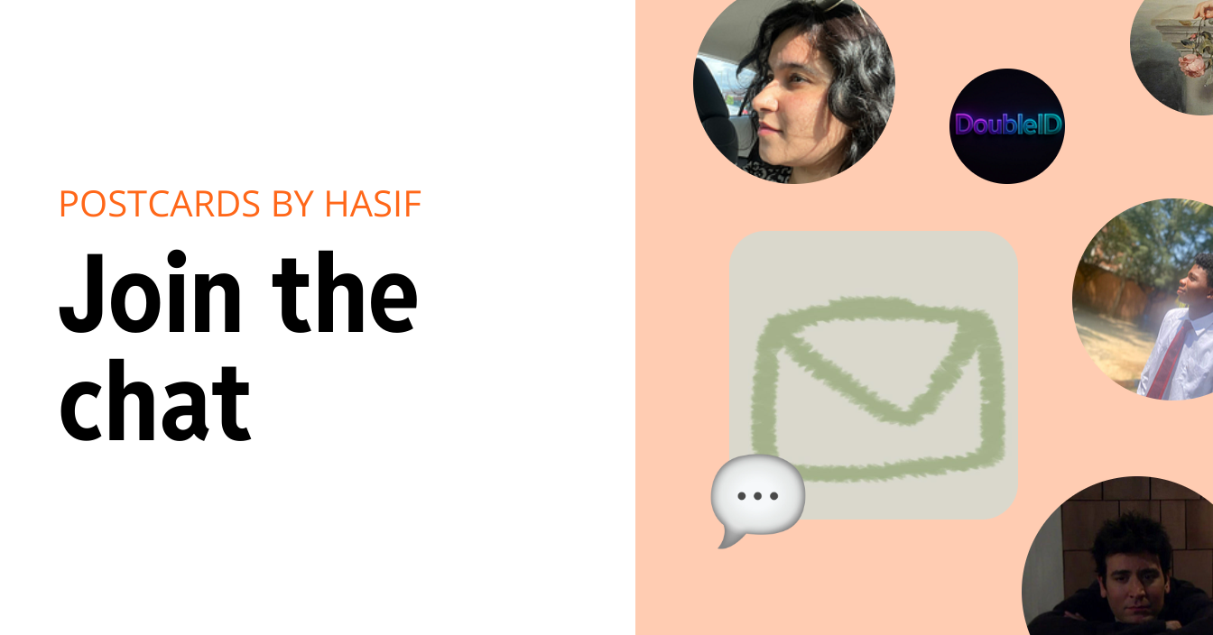 postcards by hasif chat